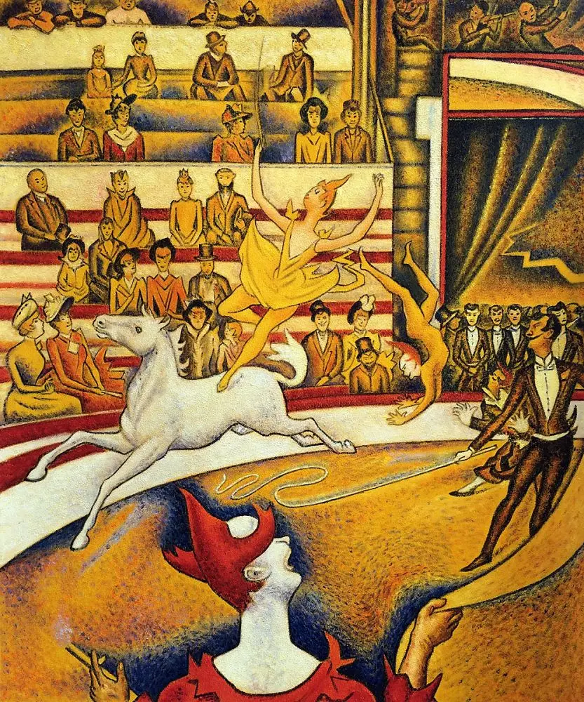 Arte moderna pittura a olio su tela Paesaggi Il Circo di georges Seurat ...