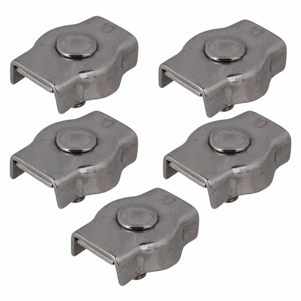 5PCS-Silver-304-Stainless-Steel-Simplex-Cable-Clamp-Wirerope-Clips ...