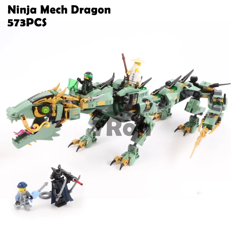 BELA Ninjago Green Ninja Mech Dragon Building Blocks Sets Bricks Movie ...