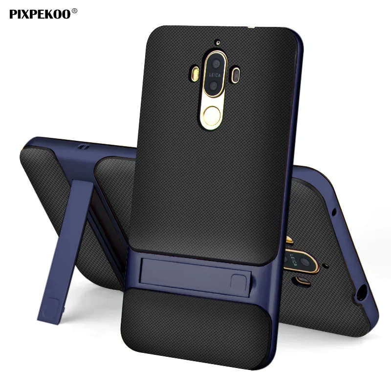 PIXPEKOO dla Huawei Mate 9 Przypadku Trudno PC + Soft Grip Tekstury ...