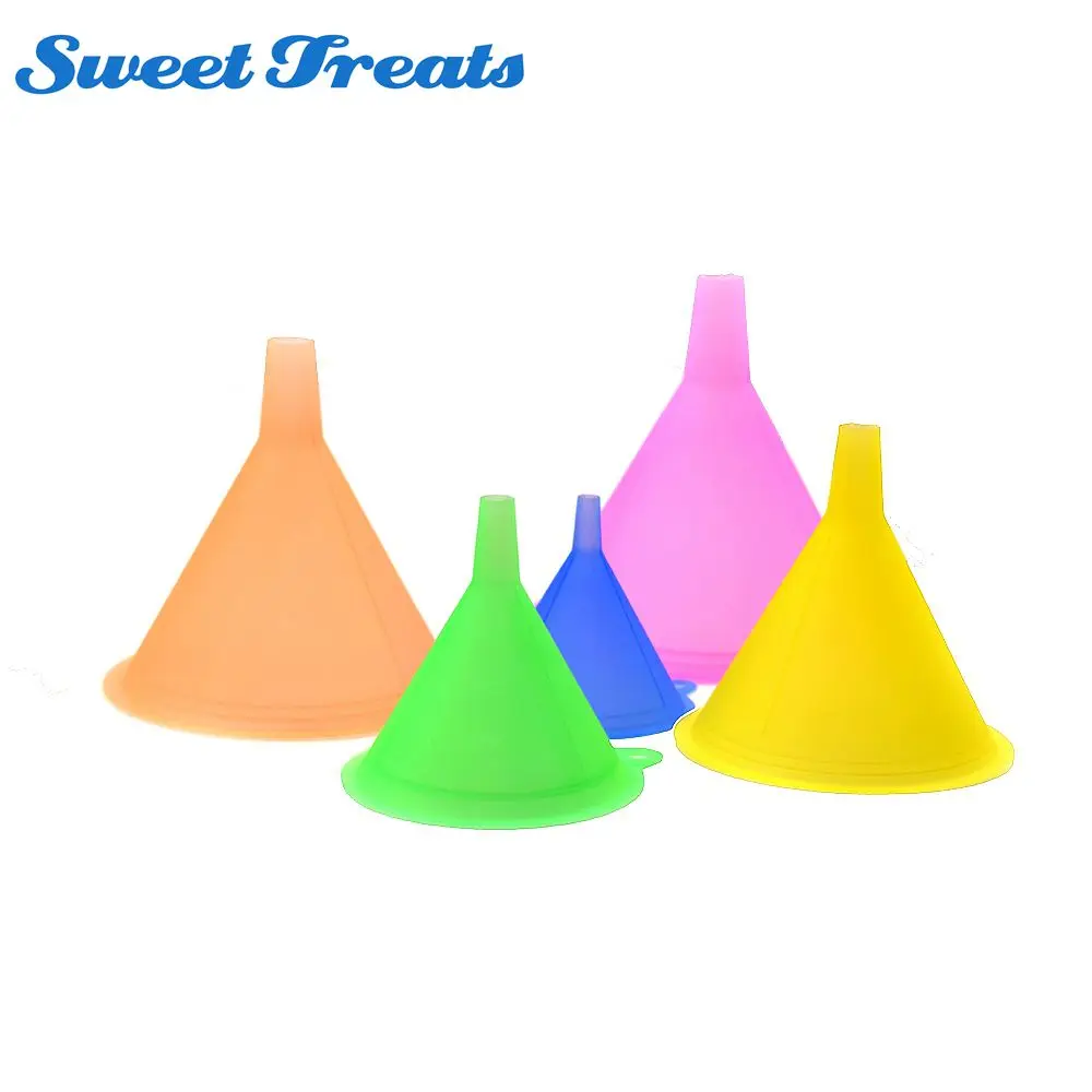 Sweettreats 5Pcs/Set Food Grade PP Candy Color Funnel 5 size Plastic ...