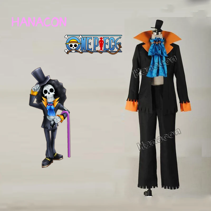 One Piece Costume Cosplay Brook Costume Dead Bones Uniform Cosplay Full ...