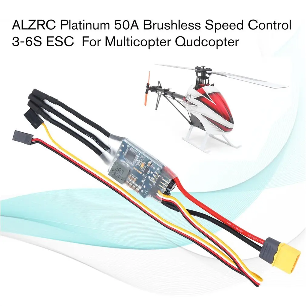 Platinum 50A V4 Brushless Speed Control ESC 3-6S Lipo for Multicopter ...