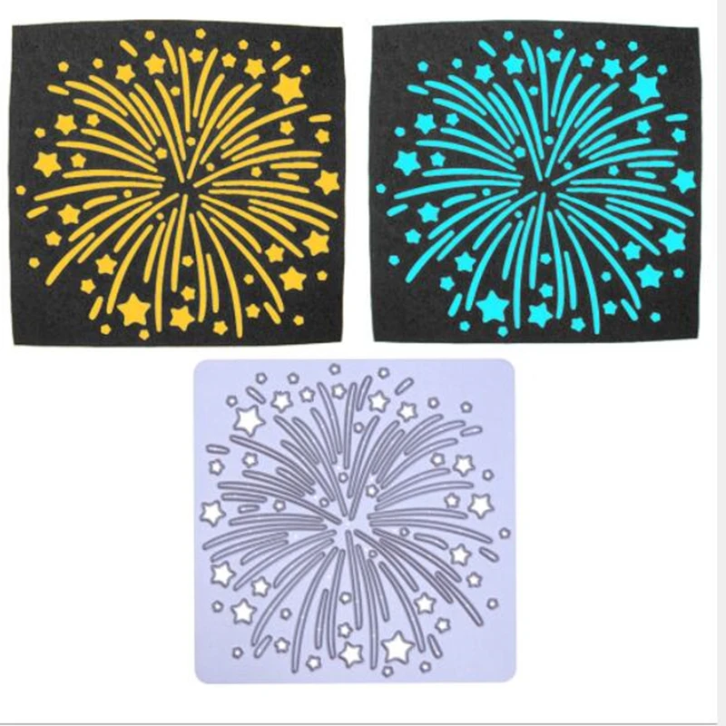 YINISE-Fireworks-Metal-Cutting-Dies-For-Scrapbooking-Stencils-DIY-Album ...