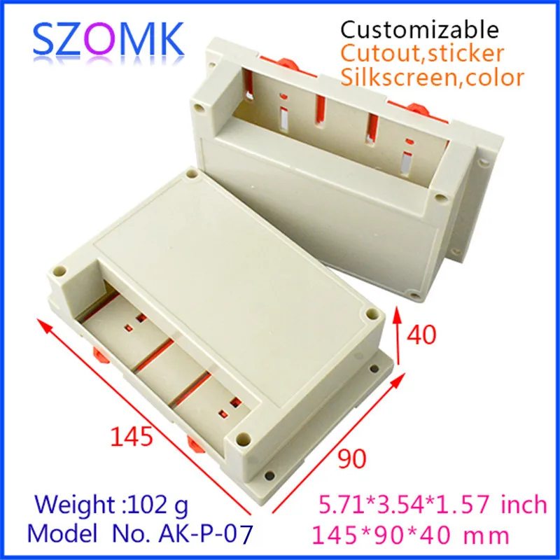 Plastic electronics project instrument box (4 pcs) 145*90*40mm switch ...