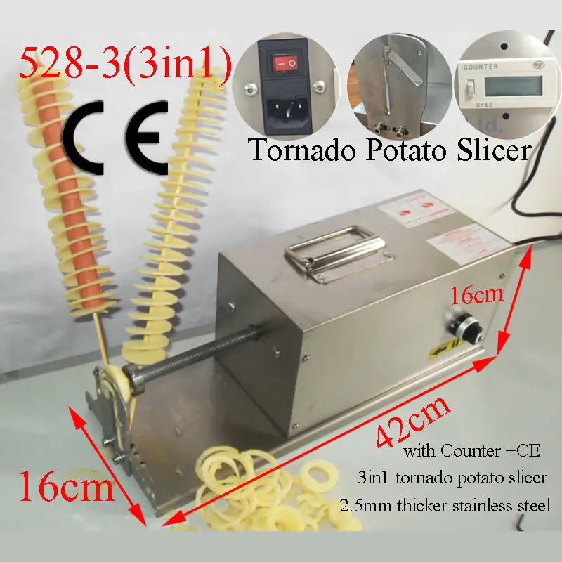 Commercial Electric Twist Potato Machine Cheap Ribbon Potato Fry Cutter