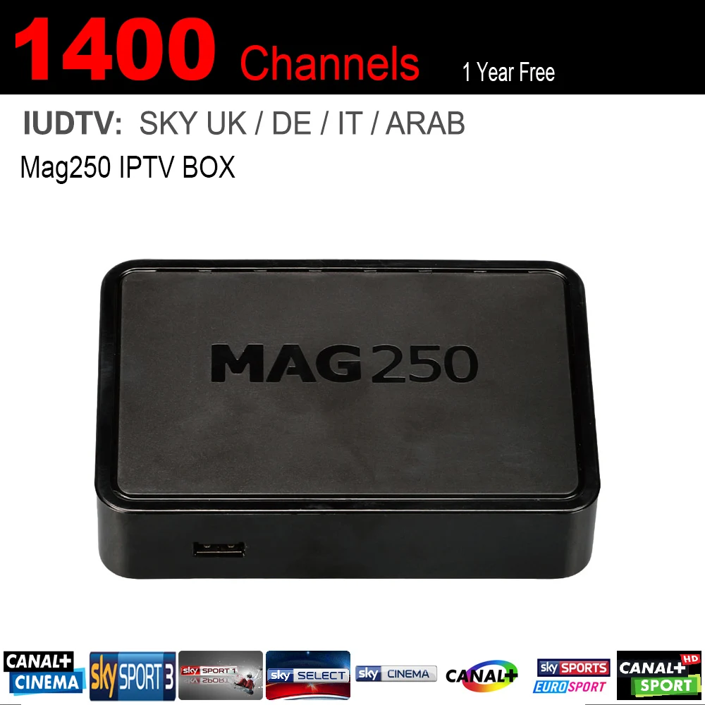 Mag 250 Tv Box With Iudtv Iptv 1300 European And Arabic Channels Sky It ...
