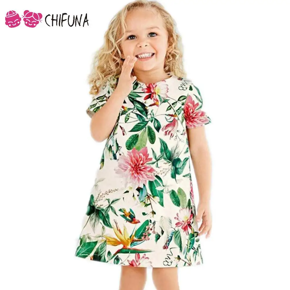 2017 New Fashion Baby Girls Spring Dresses Children Clothing Flowers ...