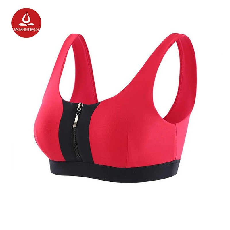 New arrival Women's Gym Fitness Yoga with zip Seamless Sports Bras ...