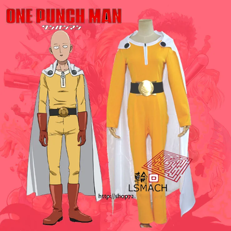 NEW ONE PUNCH MAN Saitama Cosplay costume Full set Custom Made Free ...