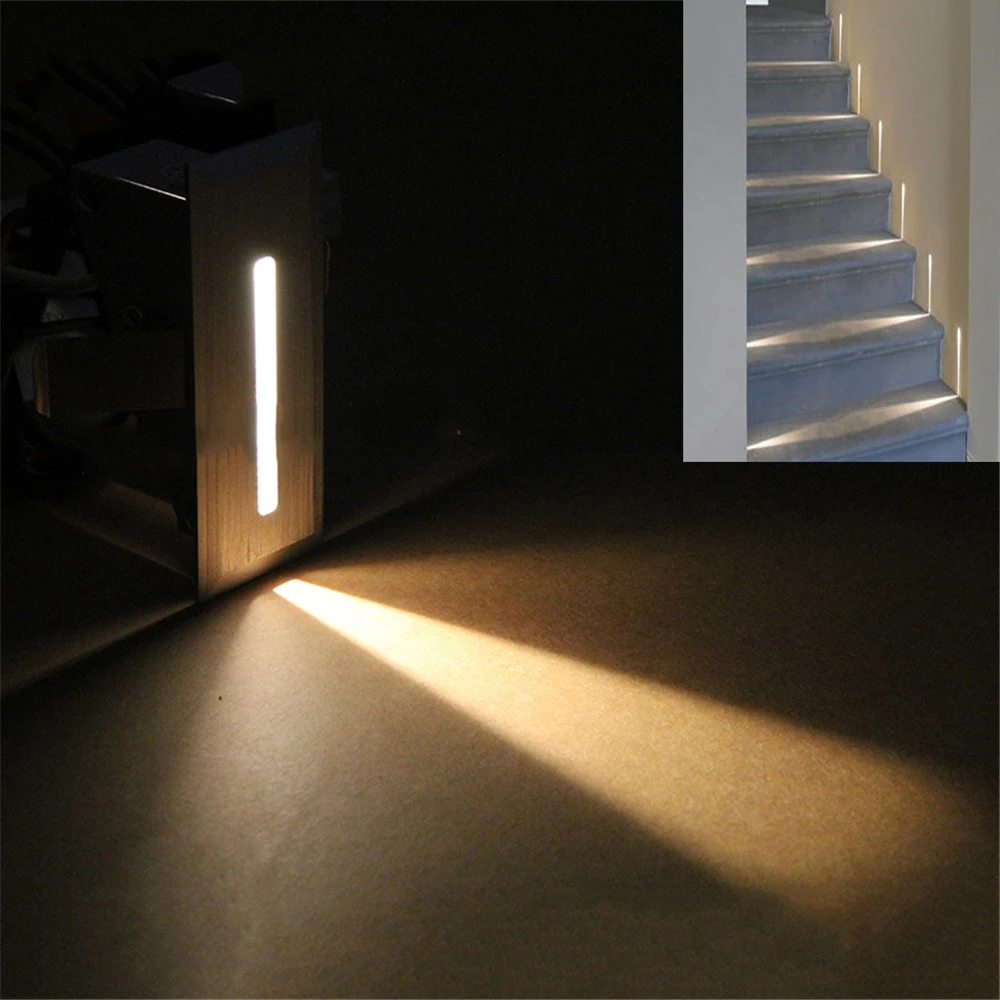 1w Led Stairs Wall Lamp Ac85-265v Step Lamp Pathway Wall Corner Lamps ...