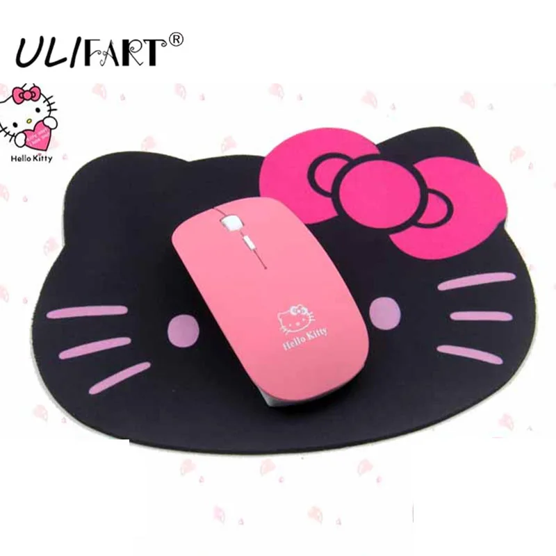 ULIFART New Wireless Mouse 2.4G USB Receiver Cute Lovely Kitty Computer ...