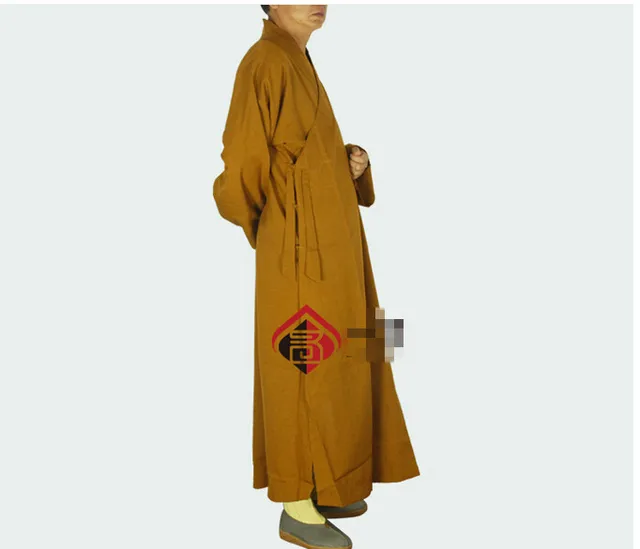 2 Colors Shaolin Temple Costume Zen Buddhist Robe Lay Monk