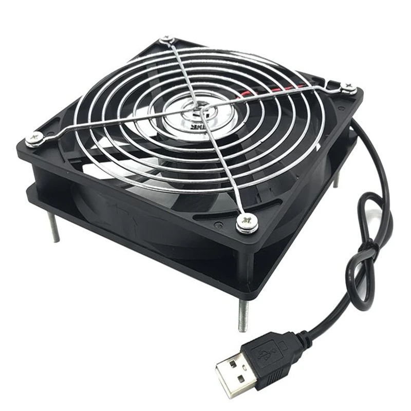 USB computer chassis fan router set-top box DIY 5CV cooling fan 12cm ...