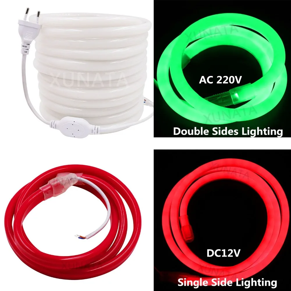 Neon Light Round Flex String LED Neon Sign Wire Rope Lamp Waterproof ...