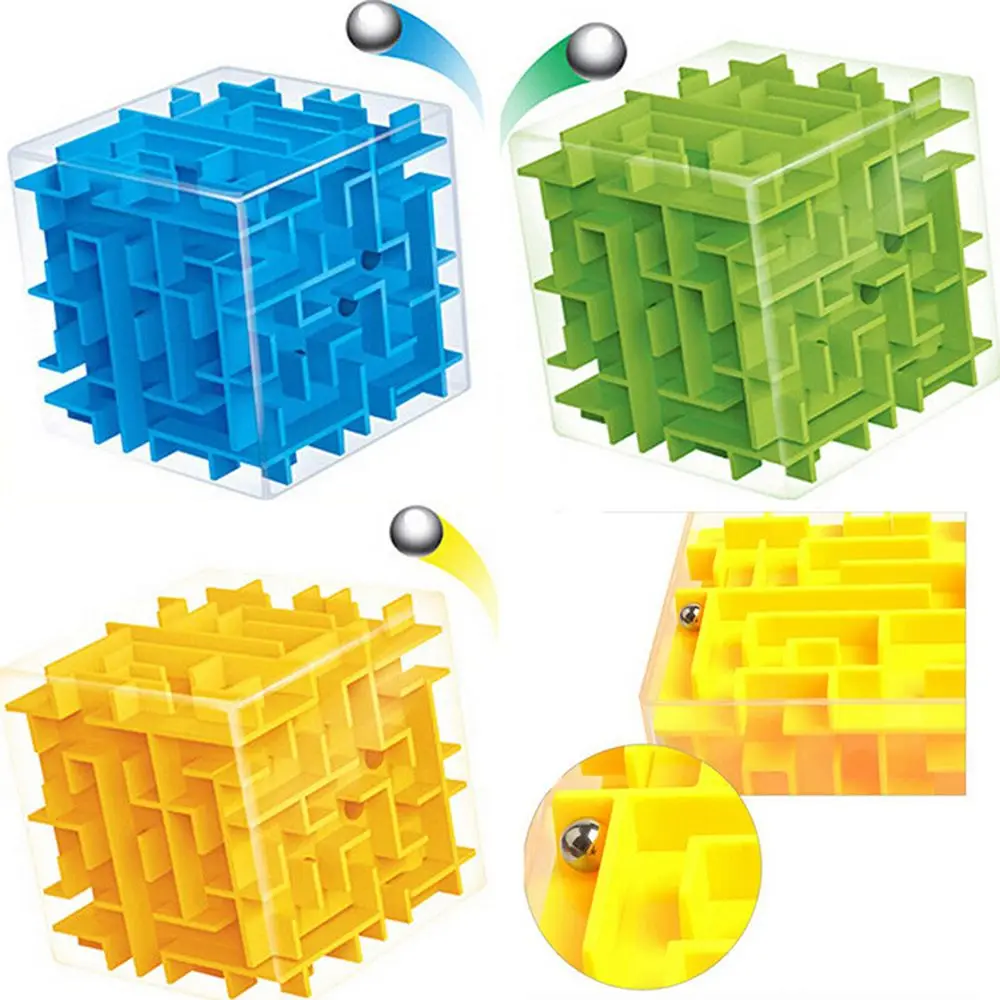 Cool Fashion 3D Cube Maze Ball Rotating Cube Toys For Child Early ...