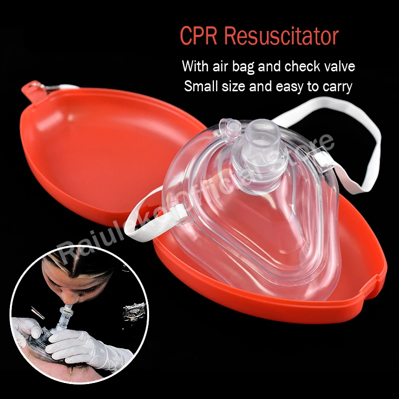 1pcs FDA Approved Medical Silicone CPR Emergency Respirator Mask First ...