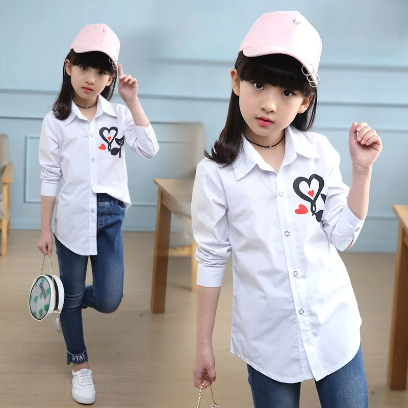 Kids Clothes Girls Blouses Children Stylish Long Sleeve Blouses School ...