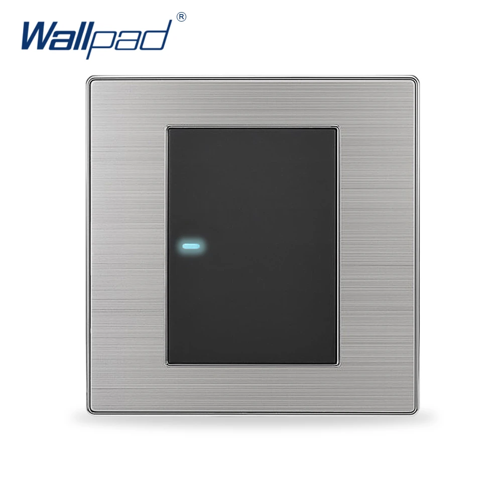 Hot Sale 1 Gang 1 Way Wallpad Luxury Led Light Switch Push Button Wall ...