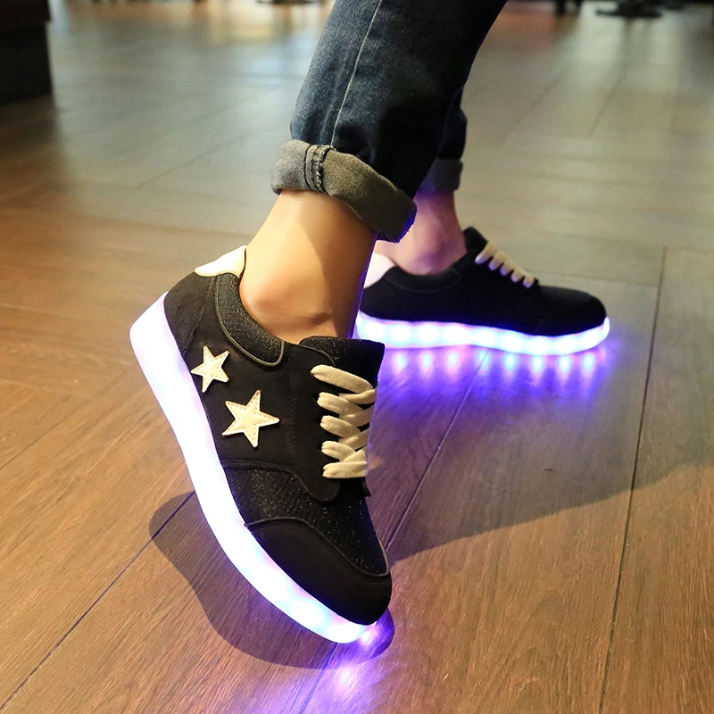 2017 New Arrival Led Shoe Men&couple Shoes With Light Quality Glow Usb ...