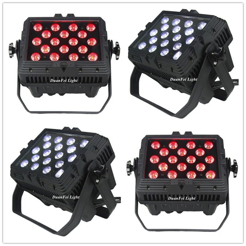 10lots Square par led 18*10 rgbw par led ip65 party lights led par 64 ...