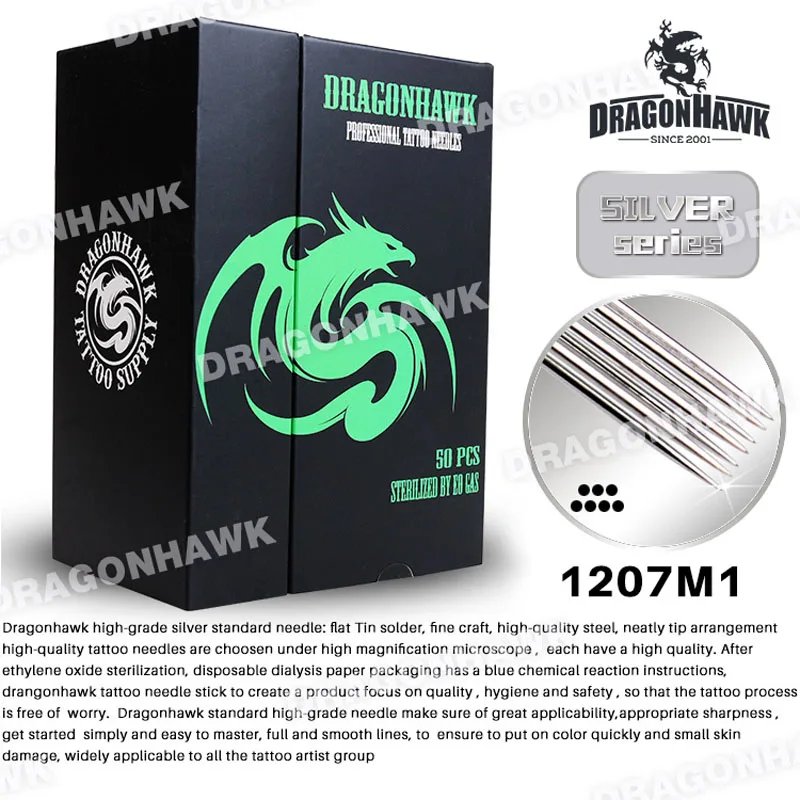 Weaved Magnum Disposable Tattoo Needles 50pcs 1207M1 Dragonhawk high ...