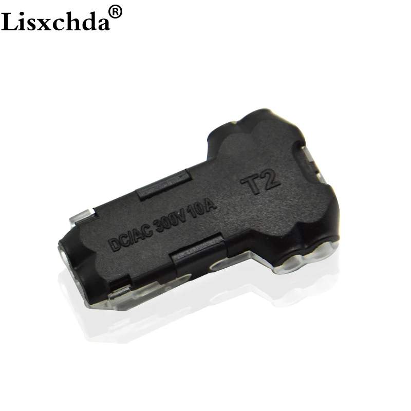 100pcs 2 Pin 2 Way dc/ac 300v 10a Universal Compact Wire Wiring ...