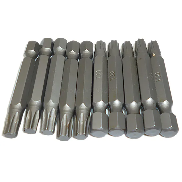 10pc T30 Torx Electric Screwdriver Bits 50mm T30 Head Magnetic ...
