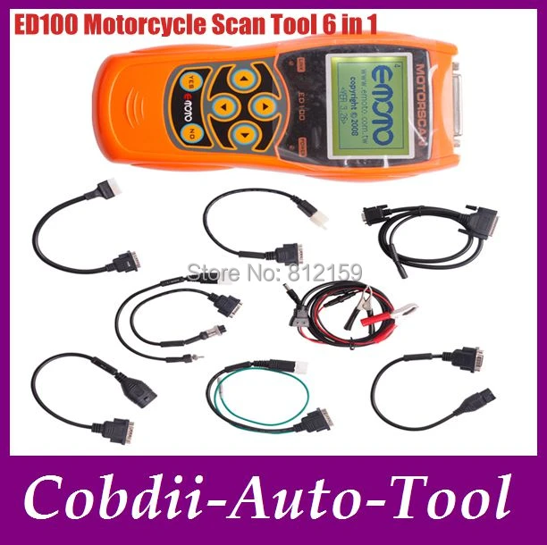 Free Shipping!! Ed100 Motorcycle Scan Tool 6 In 1 Handheld Motor ...