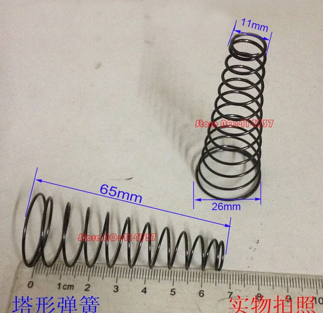 Steel conical coil spring 1.0/1.2/1.5/1.8mm wire conical sprial ...