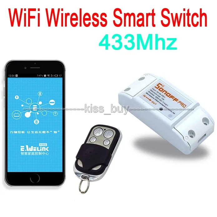433mhz Sonoff Rf- Wifi Wireless Smart Home Switch + Rf Receiver Remote ...