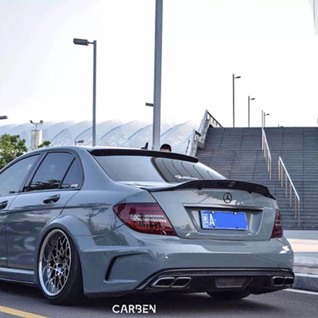 Mercedes W204 Renntech Style Spoiler Carbon Fiber R Style Spoiler For ...