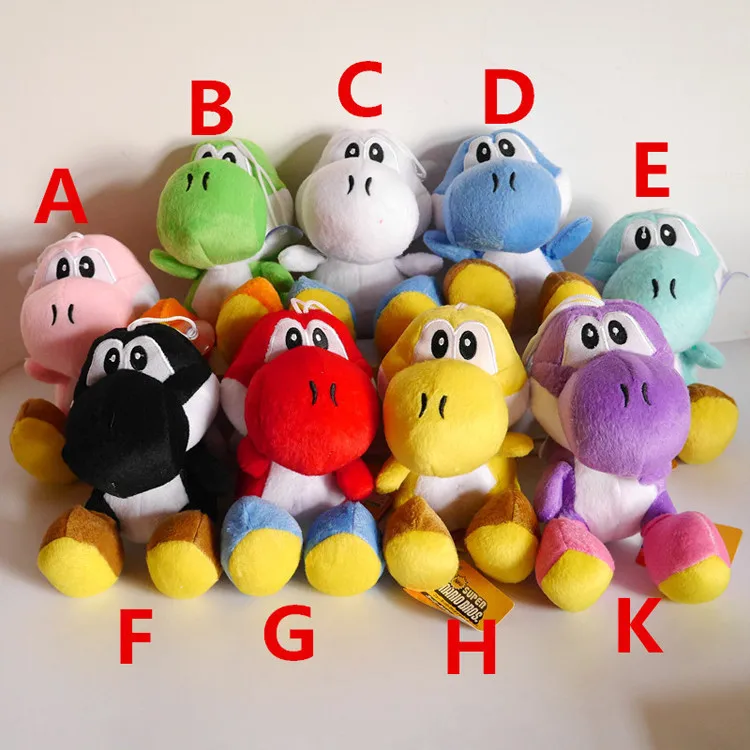 1pcs Super Mario Bros Yoshi Plush Toys 15cm 9 Colors Sitting Yoshi Soft ...