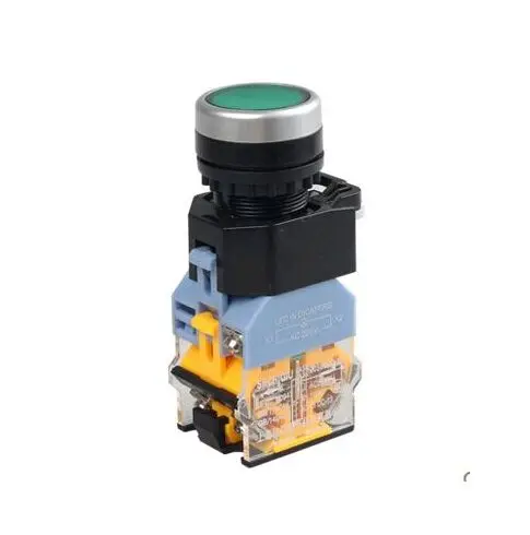 LA38 11D/203 Quality Sliver Contact Push Button Switch With Light On ...