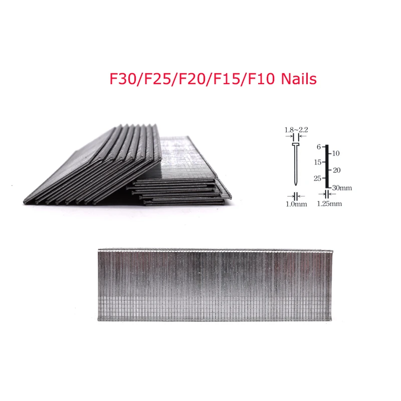 2000pcs F30 F25 F20 F15 F10 Nails For Framing Tacker Electric Nails ...
