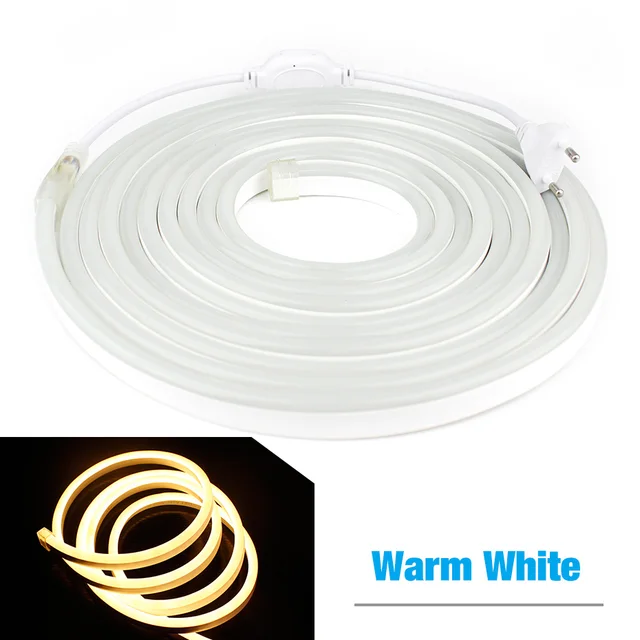 Led Neon Light Strip AC 220V 230V 240V 2835 SMD Flexible Tube Neon Strip 120leds/M IP68 For ...