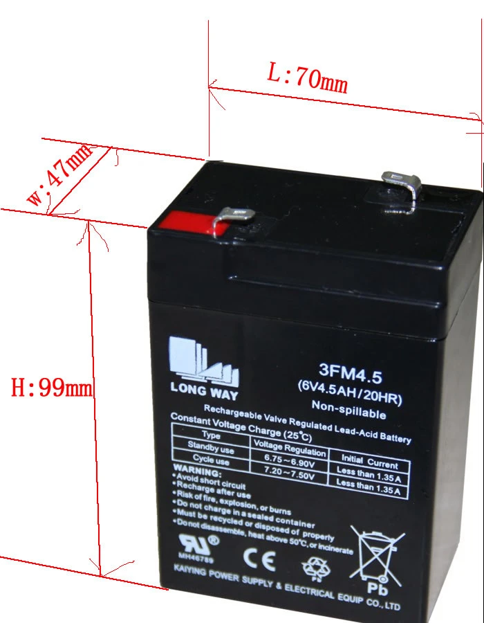 3FM4.5(6V4.5ah) UPS Emergency Medical Equipment Free Maintenance ...