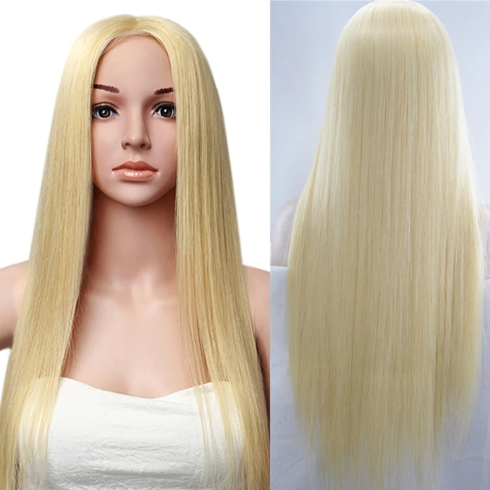 Malaysian Straight Hair Honey Blond 613 Full Lace Wig Pre Plucked 13x4