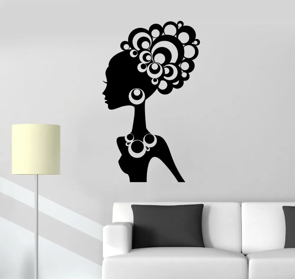 Vinyl Decal Hot Sexy Girl Black African Lady Cool Decor Wall Stickers