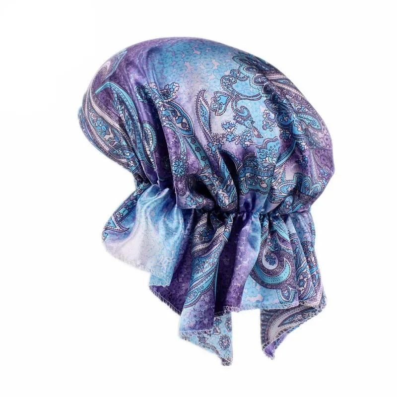 Мусульманская женская мягкая шелковая Шапка-тюрбан банданы шарф ...