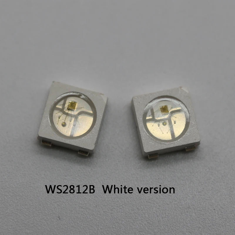 10~1000pcs WS2812B (4pins) LED Chip 5050 RGB SMD White version WS2812 ...