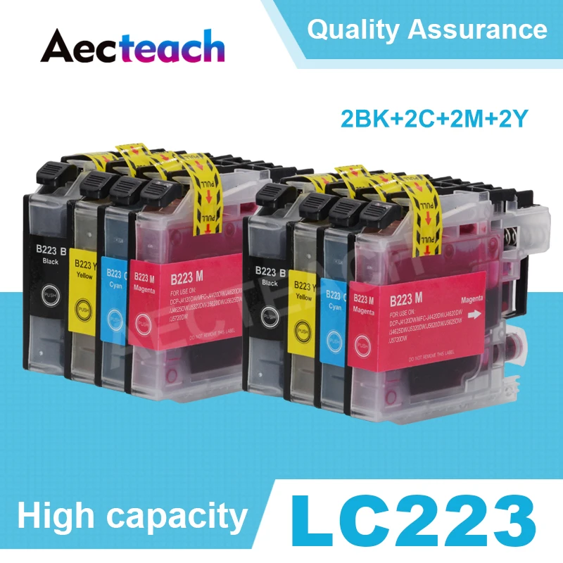 LC 223 LC223 LC221 FullตลับหมึกสำหรับBrother LC223 ตลับหมึกMFC J4420DW ...
