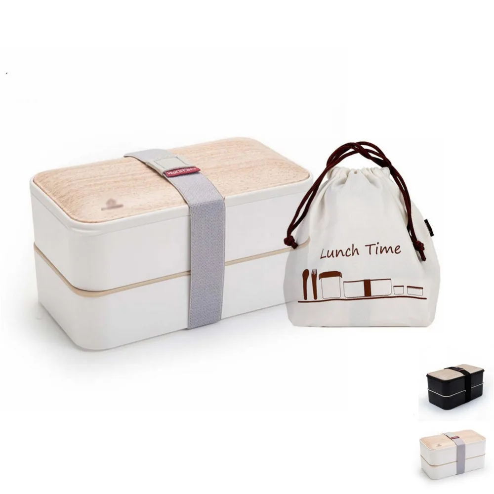 1.2 L Classic Lunch Box Double layer Bento Box Dinnerware Food ...