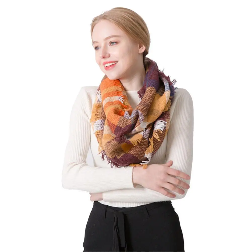 Winter Scarf For Women Fashion Brand Designer Shawl Cashmere Plaid ...