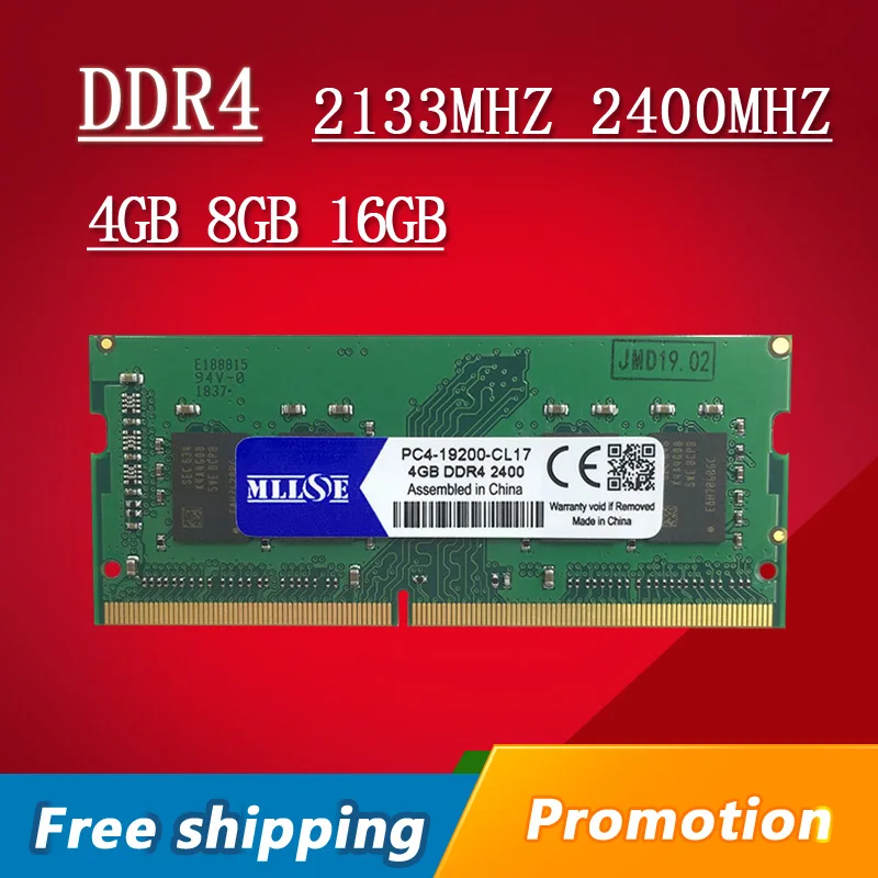 MLLSE 램 메모리 sdram sodimm 노트북, 4GB 8GB 16GB DDR4 2133Mhz 2400Mhz 2133 ...