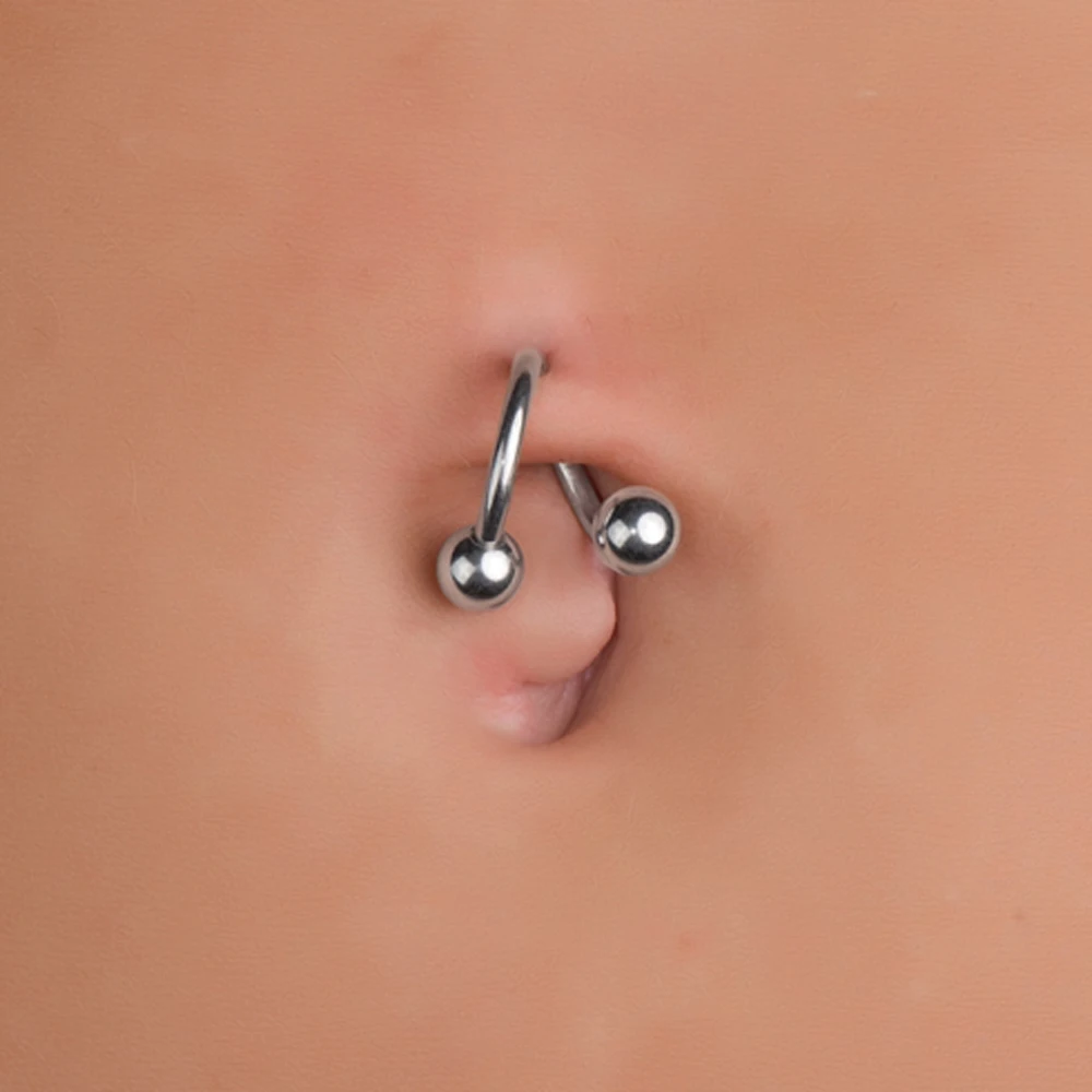 1PC S Spiral Twist Belly Button Rings Ear Cartilage Helix Tragus Piercing Nose Ring Lip Eyebrow Piercing Body jewelry AliExpress