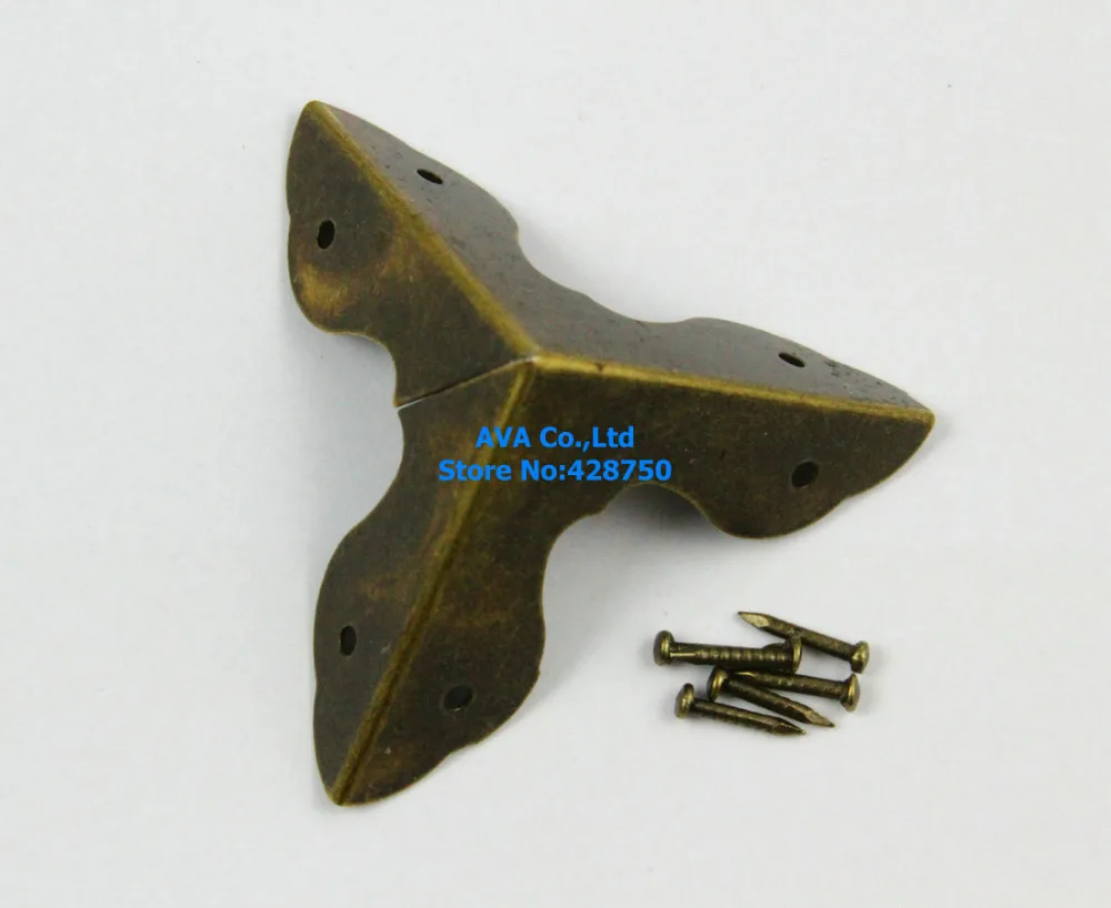40 Pieces 33mm Antique Brass Jewelry Box Corner Gift Box Corner ...