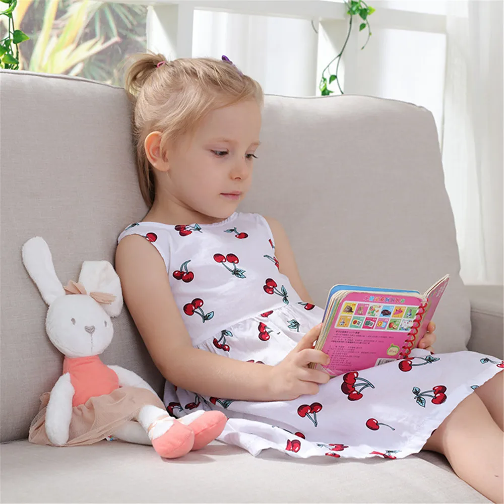 2018 new children's toys cute rabbit plush animal toys children's bed ...
