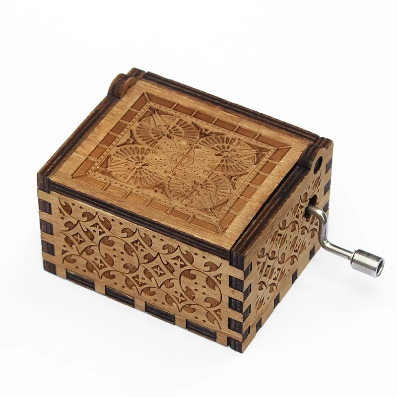 On Sale Antique Carved music box casket game of thrones Star Wars music ...