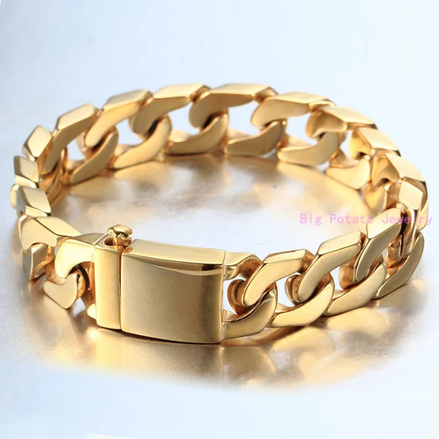 shop for high quality Waterproof 316L Stainless Steel & 18k 3mm Cuban ...